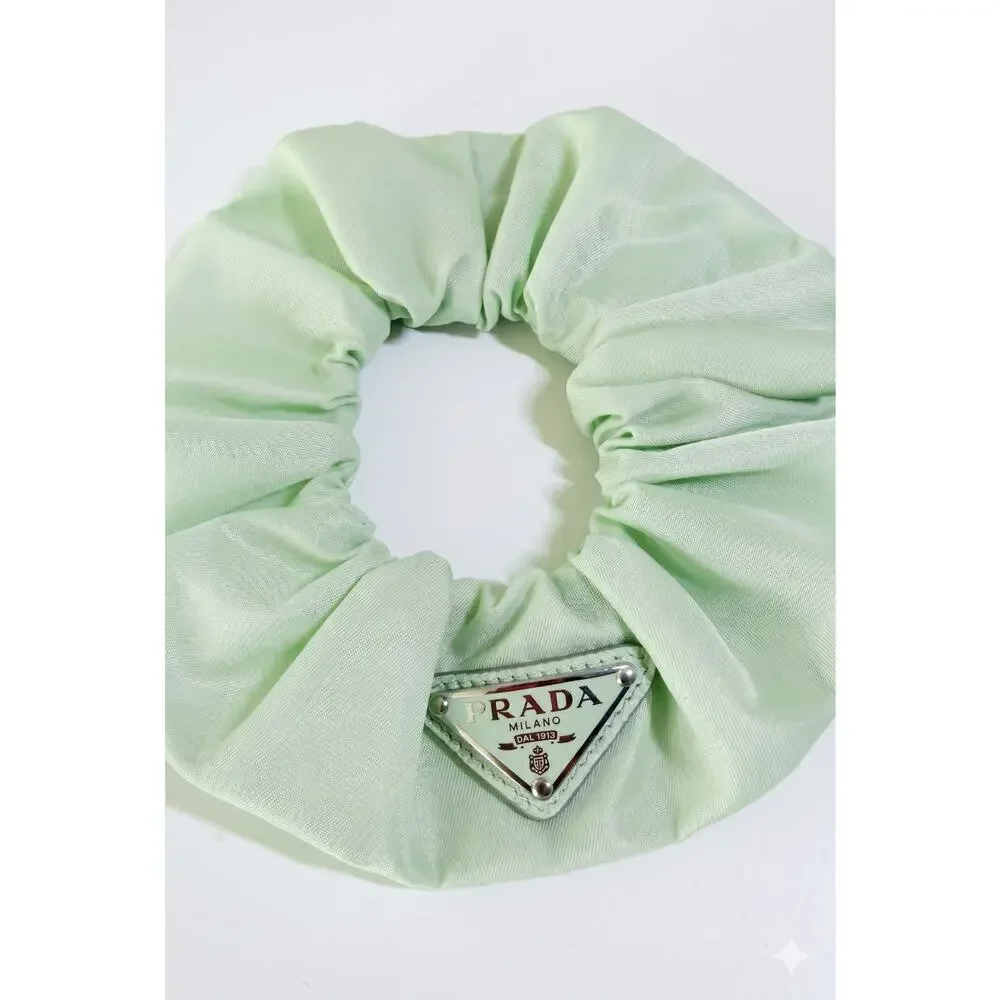 Prada | Accessories | New Prada Hair Scrunchie Renylon New Green ...